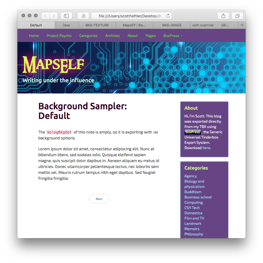 MapsElf | Sample images: Background options