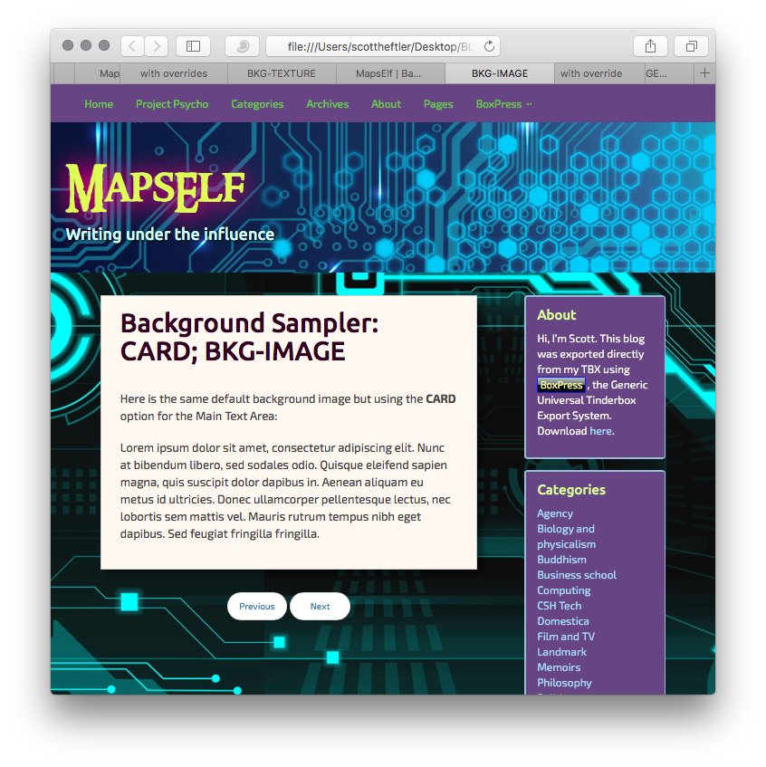 MapsElf | Sample images: Background options