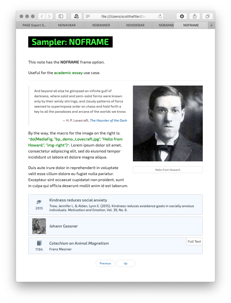 MapsElf | Sample images: Frame options